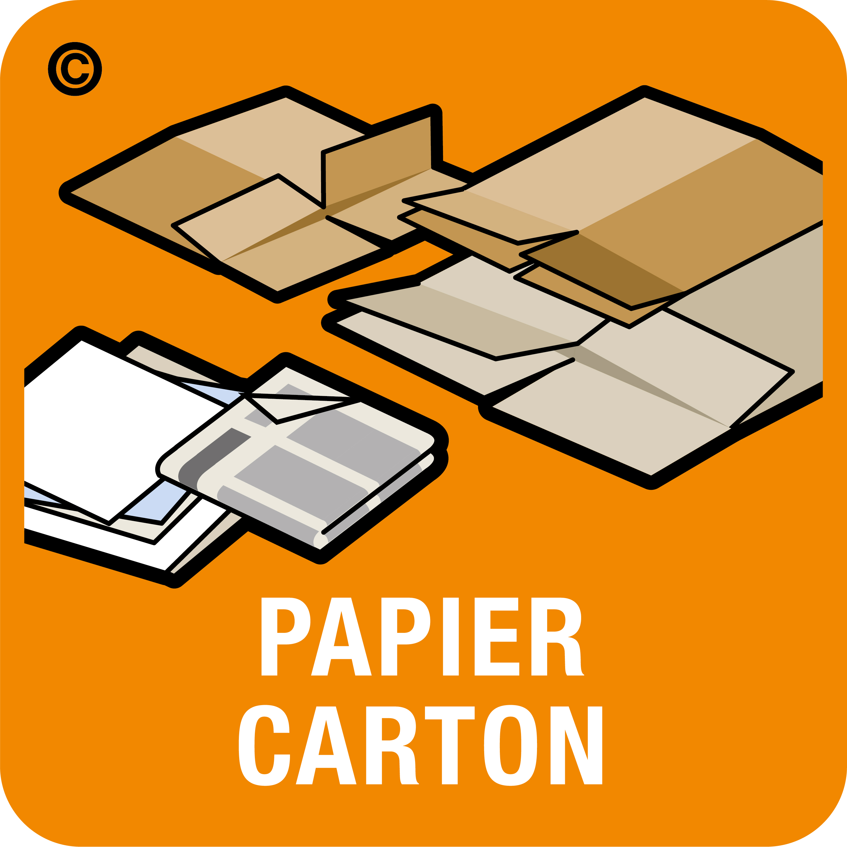 Pictogrammes des déchets de chantier : FFB