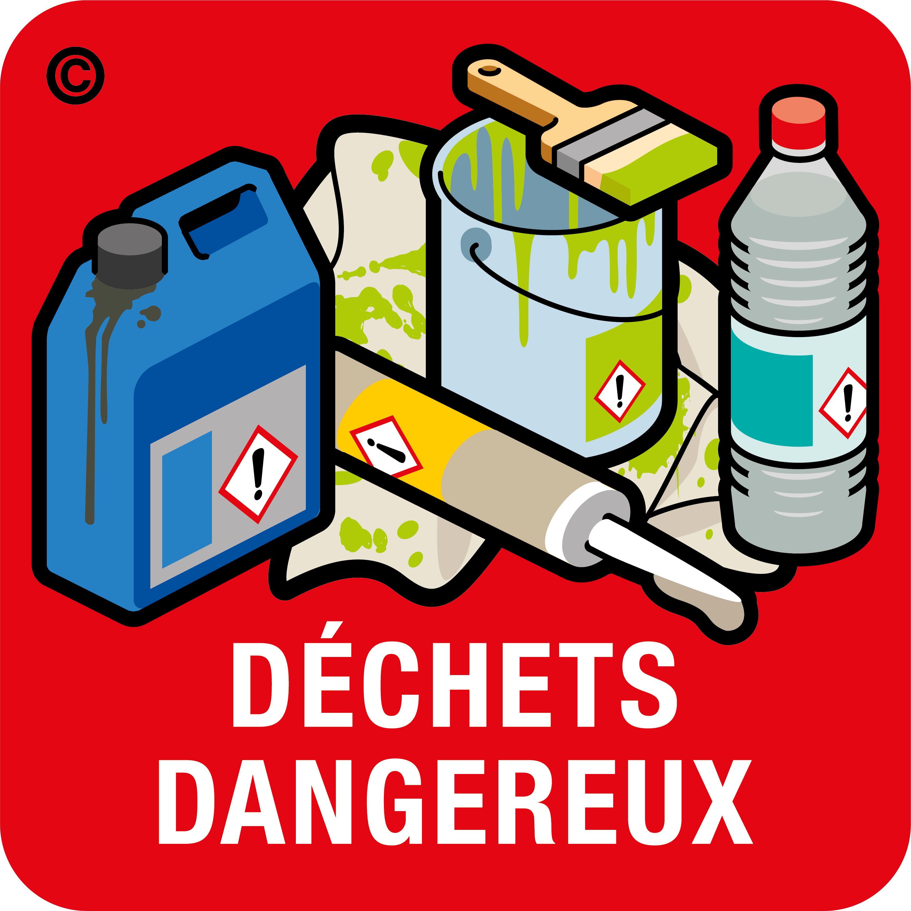 Pictogrammes des déchets de chantier : FFB